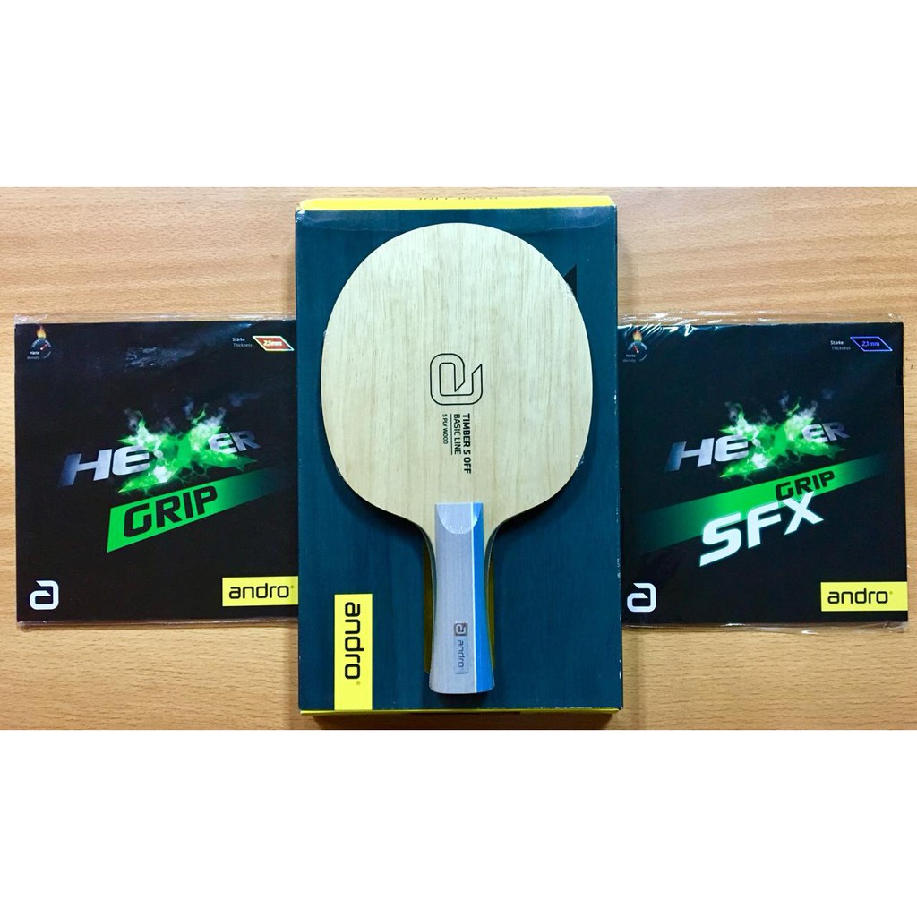 Jual Setup Tenis Meja Pingpong Andro Timber 5 OFF Hexer Grip SFX | Shopee Indonesia