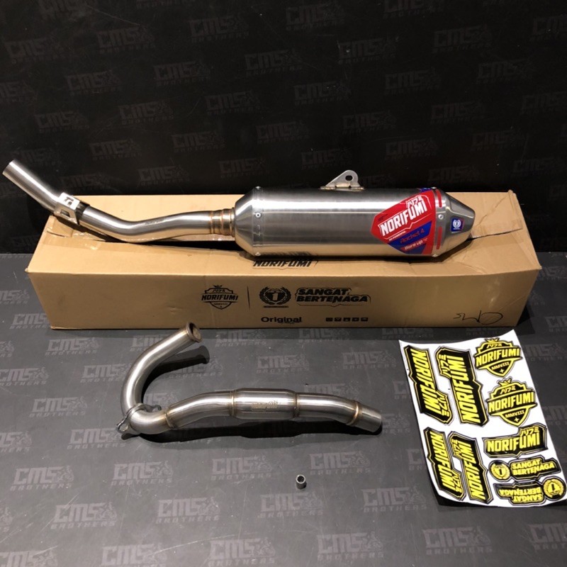 Jual Kanlpot Norifumi Rocket 4 Bore Up Logo Merah Red Yamaha WRR 155 ...