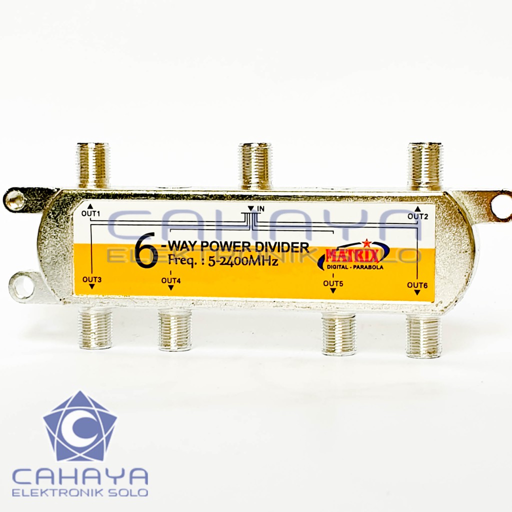 Power Divider Matrix 6 Way Splitter PD-6F Frekuensi 900-2150Mhz ...