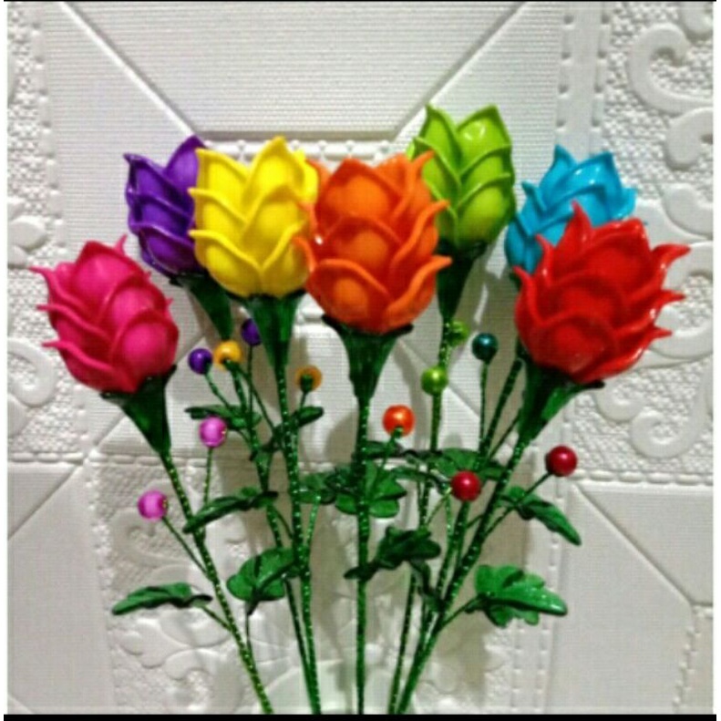 Jual Bunga tangkai tulip naga manik akrilik | Shopee Indonesia