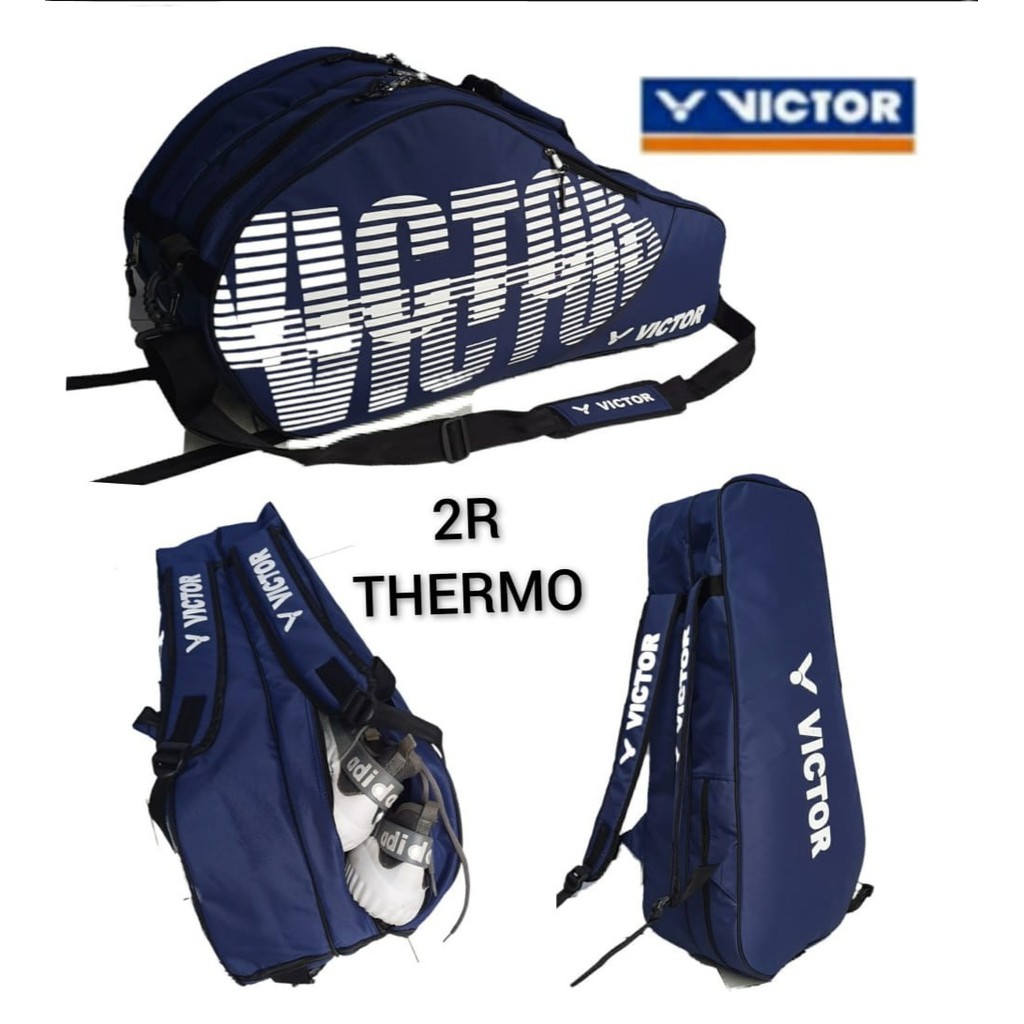 Jual Tas Raket 2R Thermo Badminton Bulutangkis Logo Victor | Shopee ...