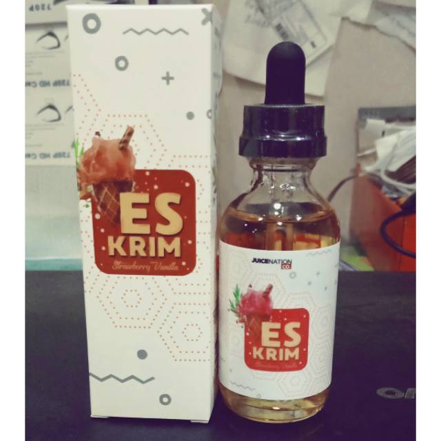 Jual Liquid rokok elektrik/vape/vapor/vaporizer ES KRIM 60ml | Shopee ...