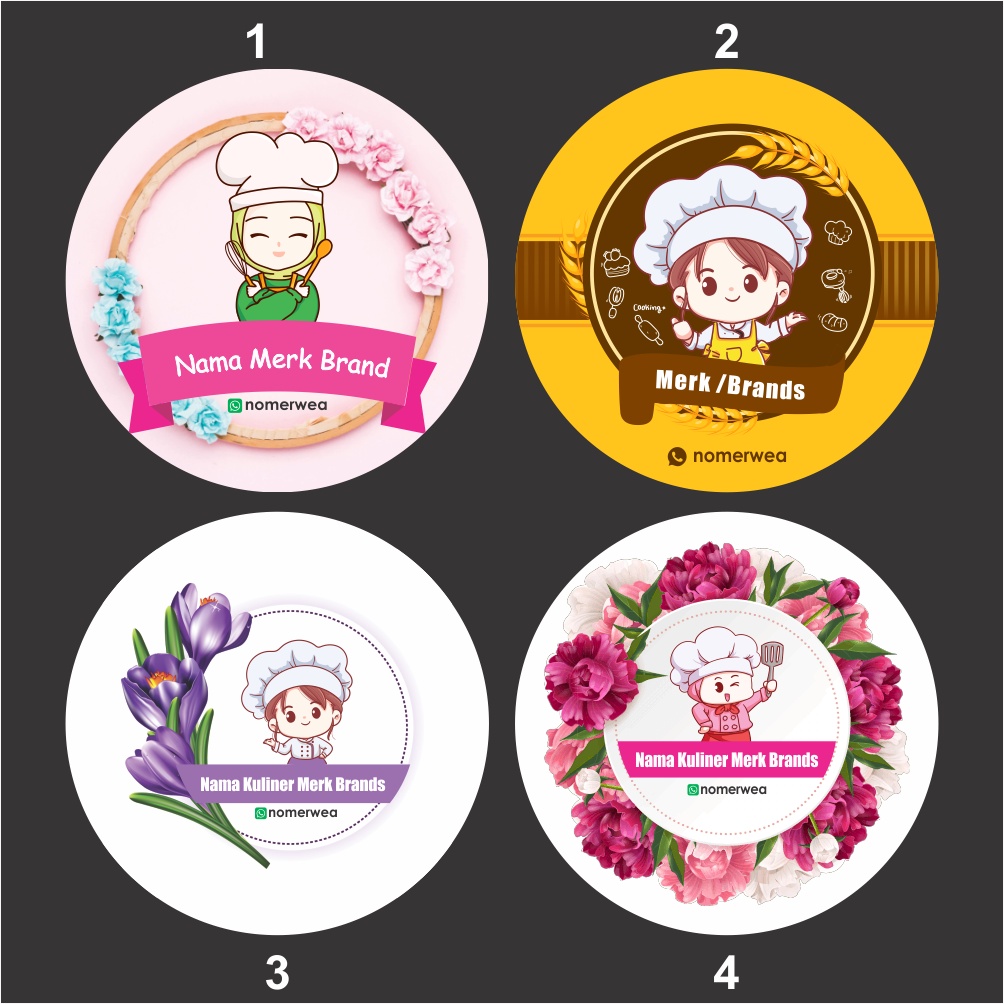 Jual Stiker Toples kue kering lebaran Idul Fitri - stiker toples nastar ...