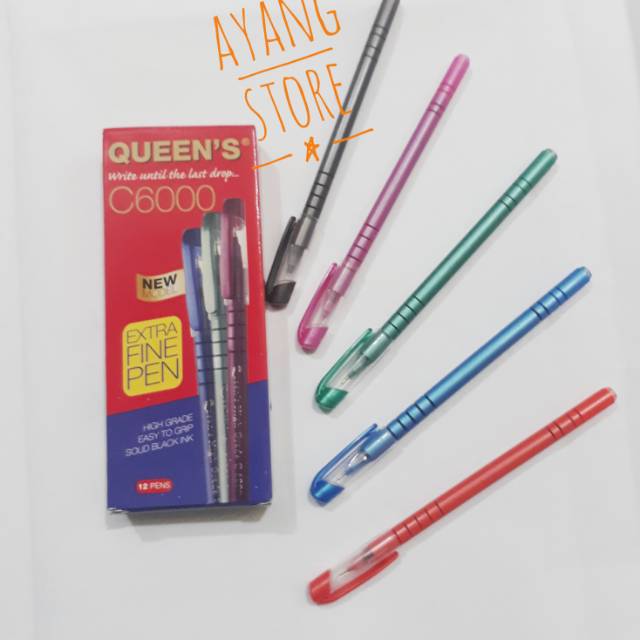 Jual Pena Pulpen QUEEN C 6000 Extra Fine / pcs | Shopee Indonesia