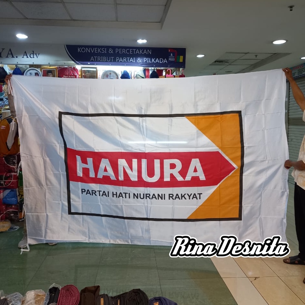 Jual bendera partai HANURA ukuran 2x3 meter | Shopee Indonesia