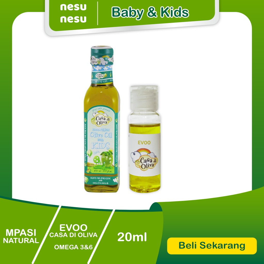 Jual Mpasi Minyak Evoo Bayi 20ml Murni Lemak Tambahan Sehat Dengan ...