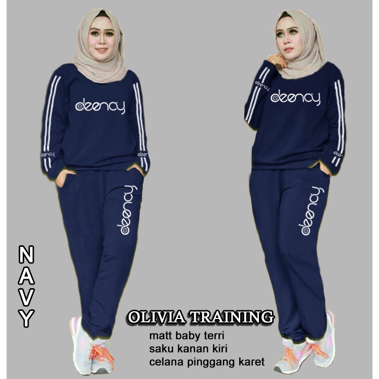 MM 65260 OLIVIA TRAINING Pakaian Baju Stelan Olahraga senam Wanita ...