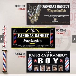 Jual Banner Potong Rambut / Banner Pangkas Rambut / Banner Barbershop ...