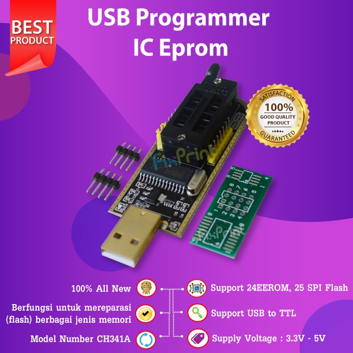 Jual Usb Programmer Ic Eprom Ch341a Module Eeprom 24 25 Series Canon