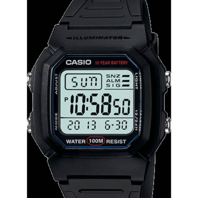 Jual Casio Standard W-800H-1AVDF - Classic - 10 Year Battery | Shopee Indonesia