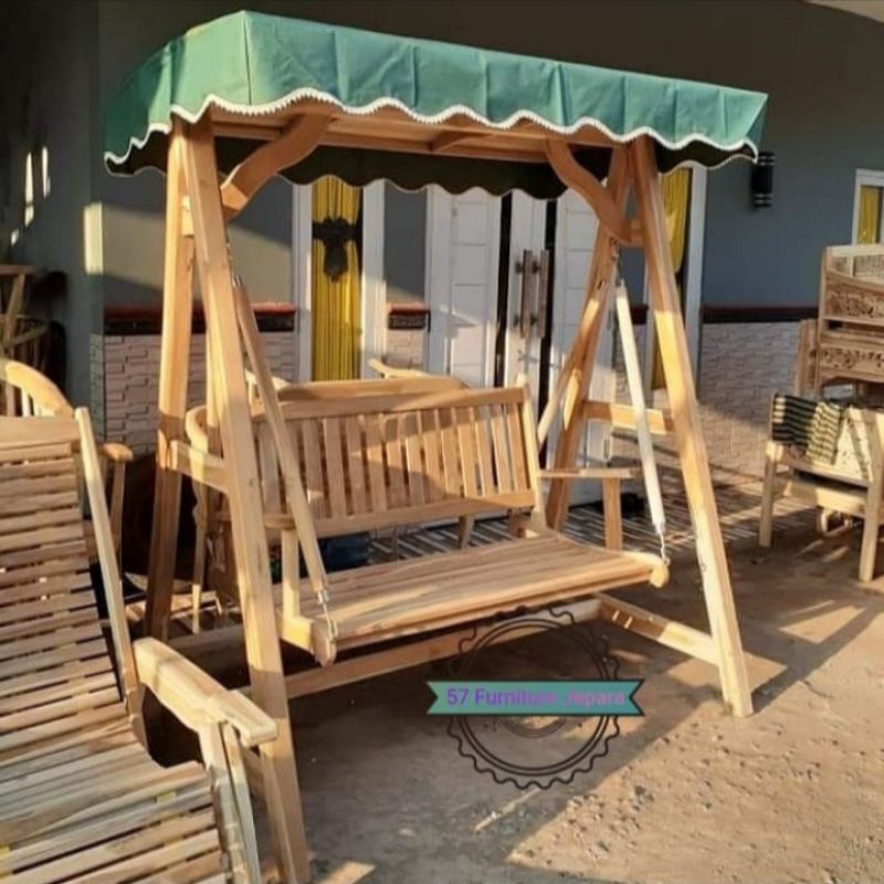 Jual Ayunan taman jati - Bandulan hias rumah mentahan atap matras ...