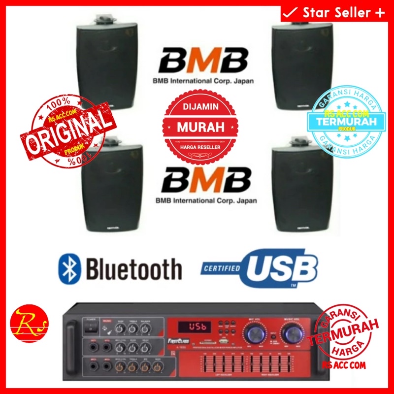 Jual Paket Sound Cafe-Klinik-restoran 4 Titik BMB KG511 Upgrade Amplifier | Shopee Indonesia