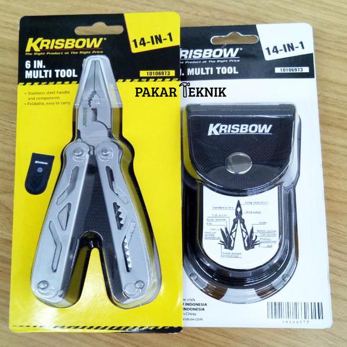 Jual TANG SERBAGUNA / MULTI TOOL / MULTI TOOLS 14 IN 1 SS 6" (KRISBOW ...