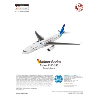 Jual Papercraft Pesawat Garuda Indonesia A330-243, paper replika ...