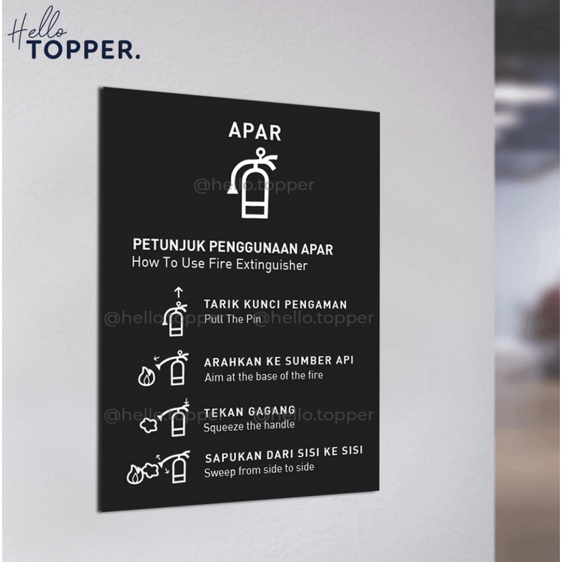 Jual Sign Board Akrilik Penunjuk Penggunaan APAR Fire Hydrant Sign ...