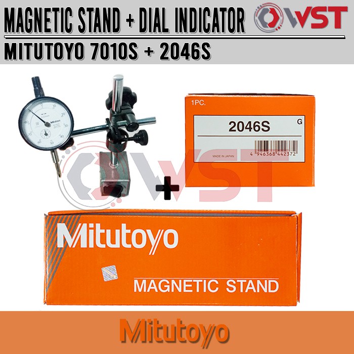 Jual Mitutoyo Dial Indicator 2046A SET 0-10mm + Mitutoyo Magnetic Stand 7010S | Shopee Indonesia