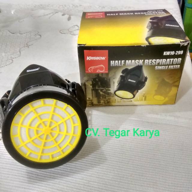 Jual Krisbow Masker Half Mask Respirator Single Sudah Termasuk Filter ...