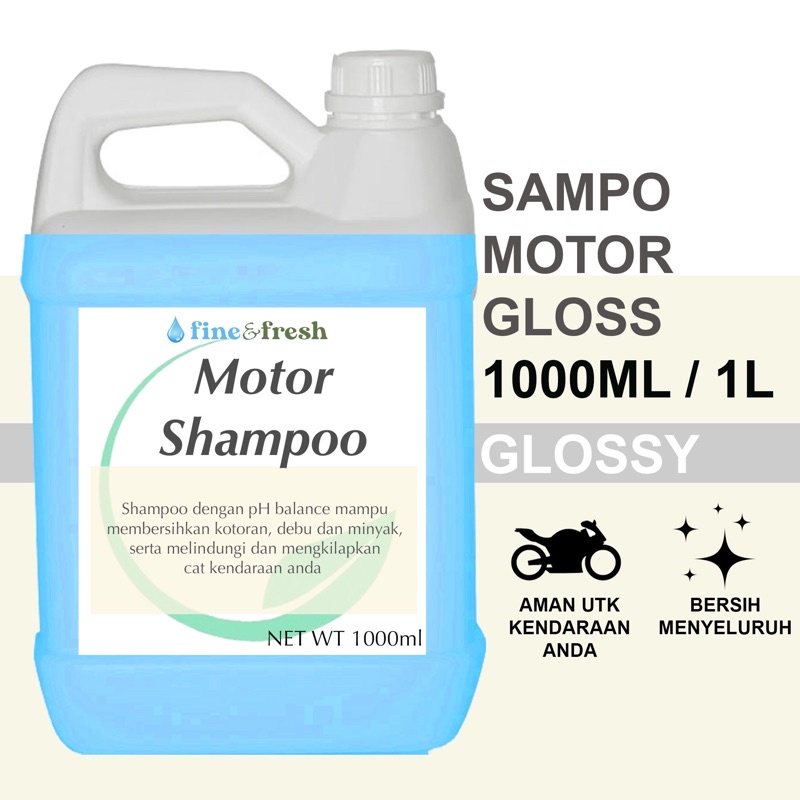 Jual SAMPO MOTOR / SHAMPOO KENDARAAN GLOSSY MURAH JERIGEN 1 liter ...