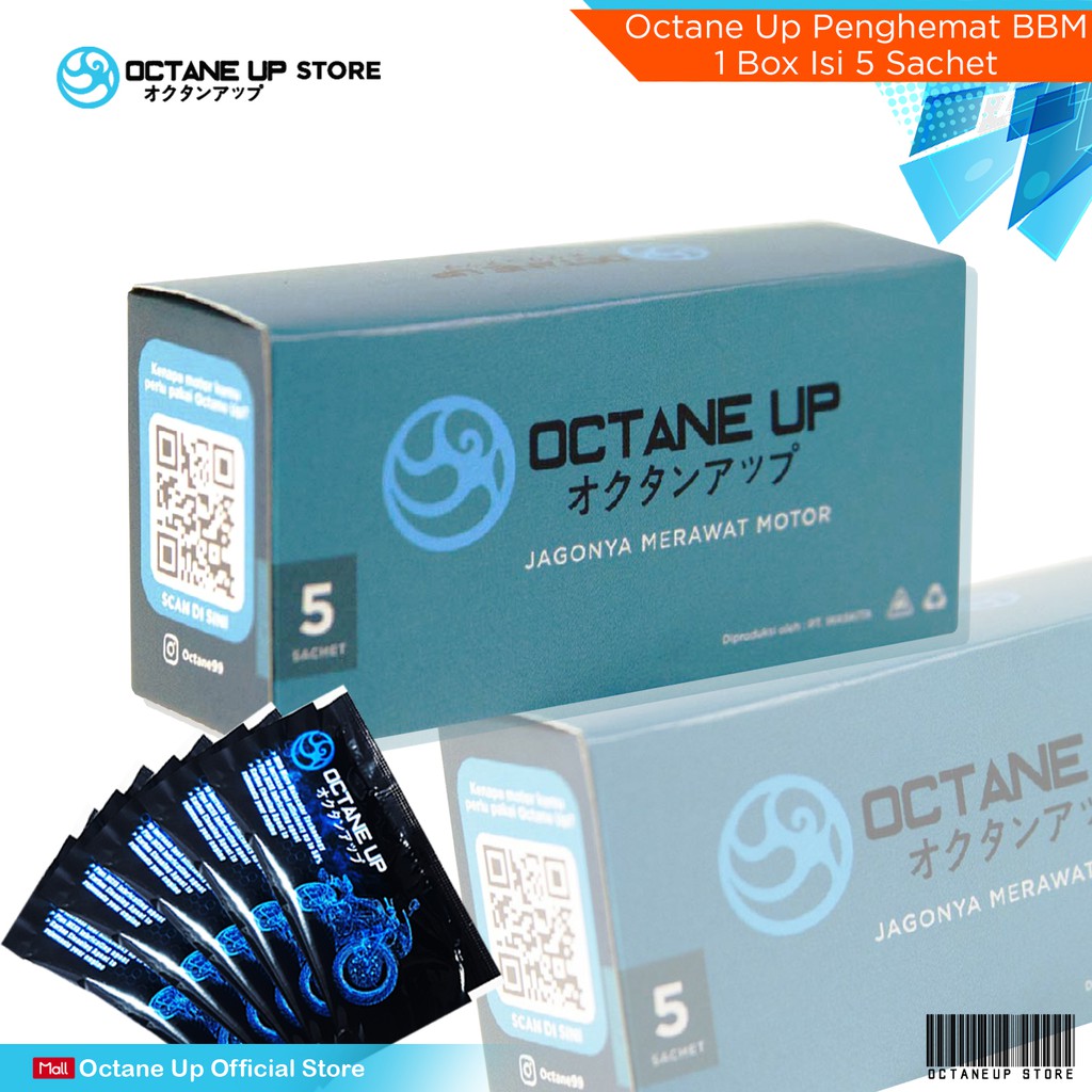 Jual Octane Up Perawatan Mesin Motor 1 box isi 5 Sachet Original ...