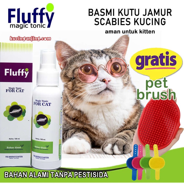Jual SPRAY ANTI KUTU KUCING FLUFFY PEMBASMI JAMUR SCABIES AMAN UNTUK ...