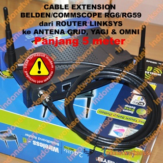 Jual LINKSYS ROUTER EXTENSION CABLE BELDEN/COMMSCOPE untuk ANTENA GRID ...