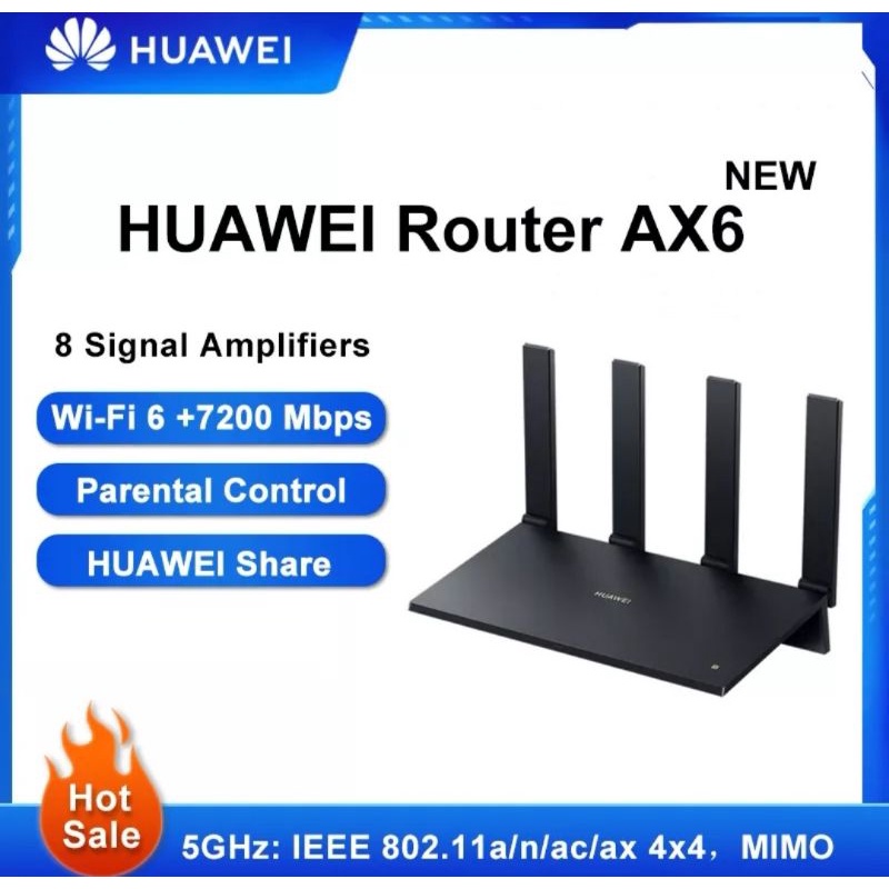 Jual Huawei Router AX6 Dual Band WiFI 6+ 7200Mbps 4K QAM 8 Saluran ...