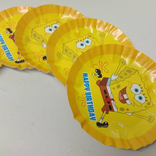 Jual Piring kertas spongebob / paper plate spongebob | Shopee Indonesia