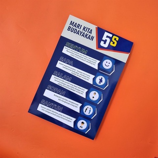 Jual Poster Budayakan 5S, Poster Budaya Senyum Salam Sapa, Laminating ...