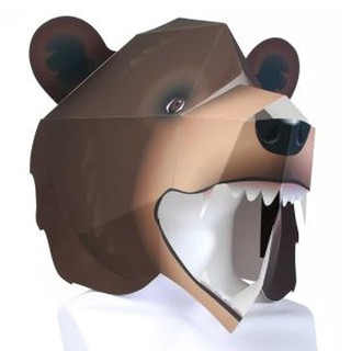 Jual DIY Papercraft Kostum Topeng Beruang Full Face | Shopee Indonesia