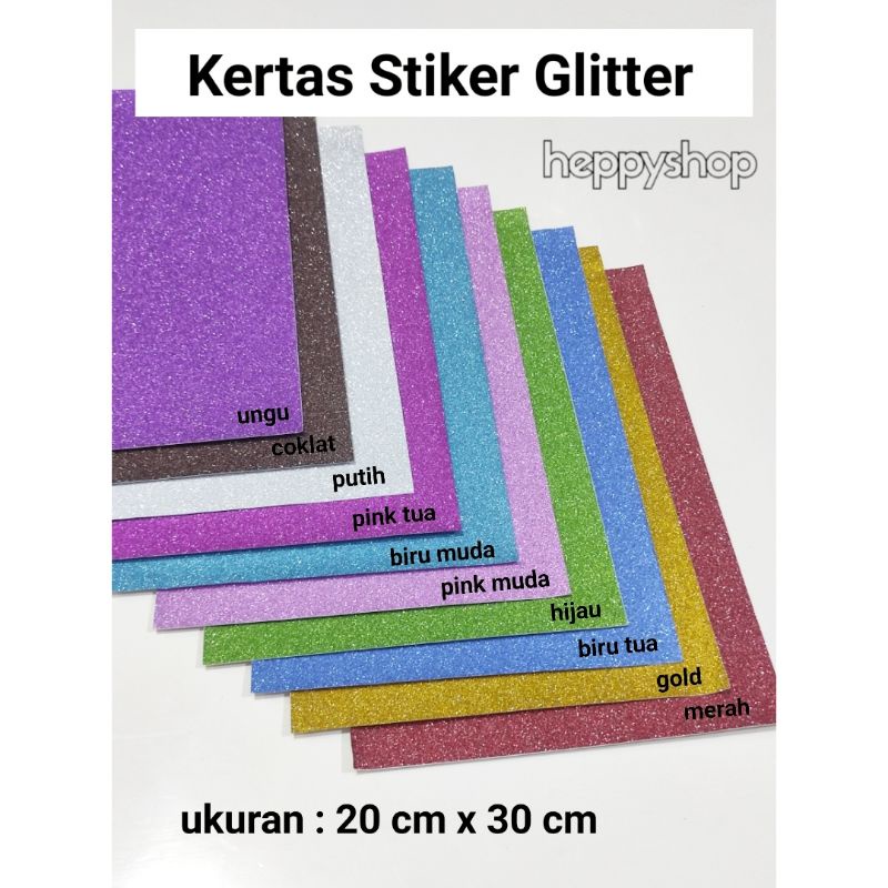 Jual Kertas Stiker Glitter, Sparkling Stickers Paper | Shopee Indonesia