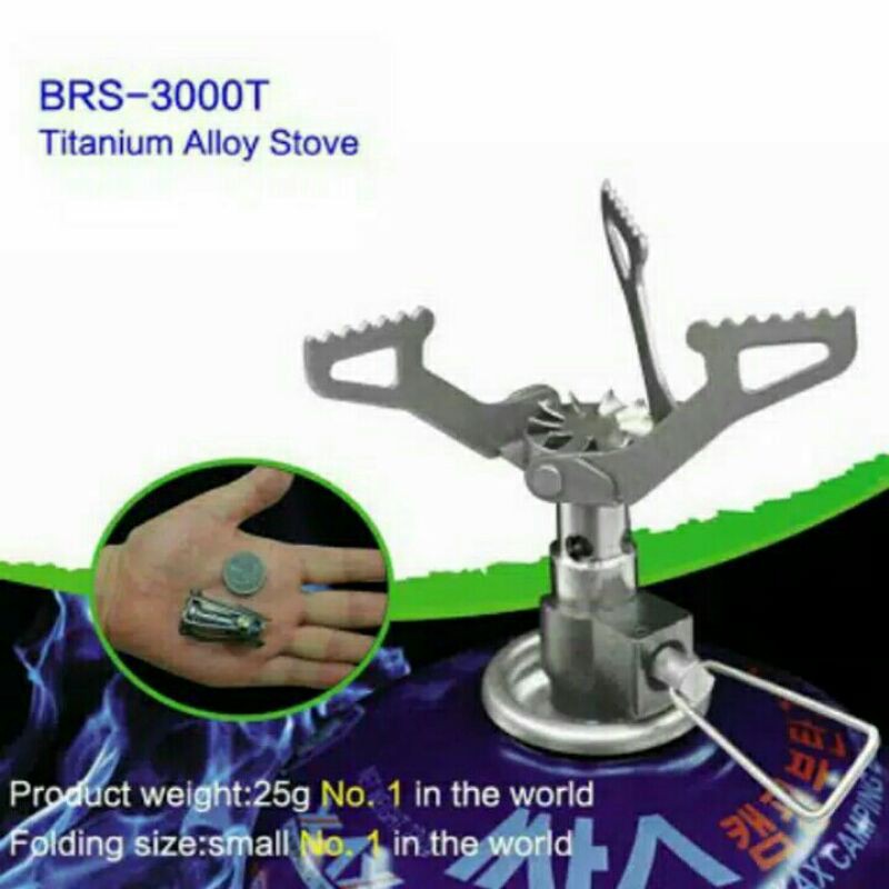 Jual Kompor BRS 3000T Titanium Ultralight 25g Stove Portable Outdoor Gunung UL | Shopee Indonesia