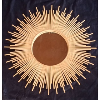 Jual CERMIN DINDING 60CM CERMIN AESTHETIC CERMIN HIAS CERMIN BAMBU ...