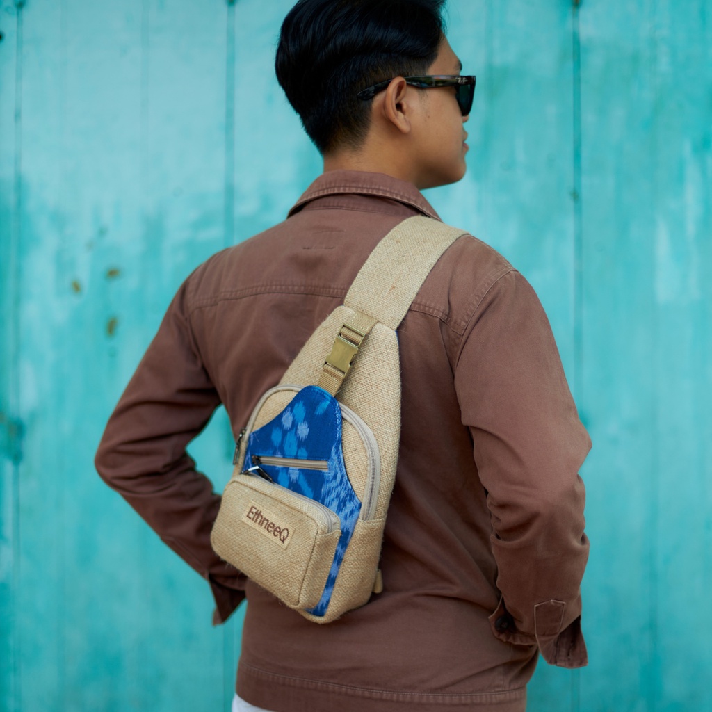 Jual Tas Kain Karung Goni Handmade - Waist Pack for Man - Tas Selempang ...
