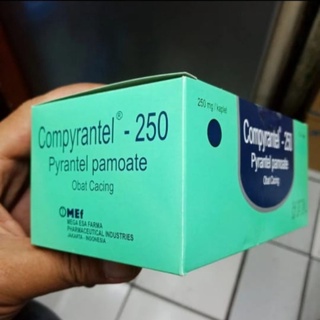 Jual COMPYRANTEL 250 Pyrantel Pamoate Obat Cacing 50tablet | Shopee ...