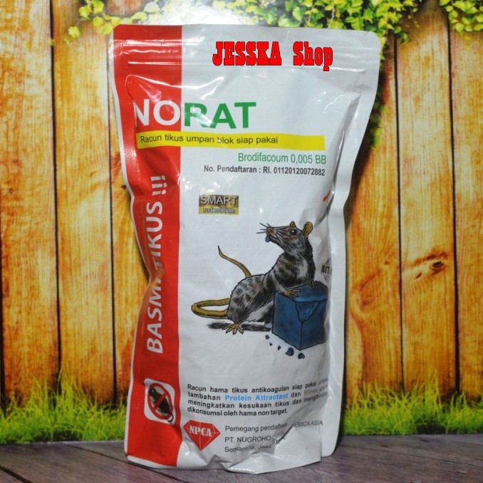 Jual Rodentisida Norat 0,005 BB 1 kg Racun Tikus Brodifakum | Shopee ...