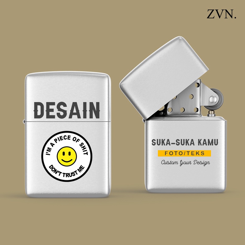 Jual CUSTOM CETAK KOREK API ZIPPO LIGHTER | Shopee Indonesia