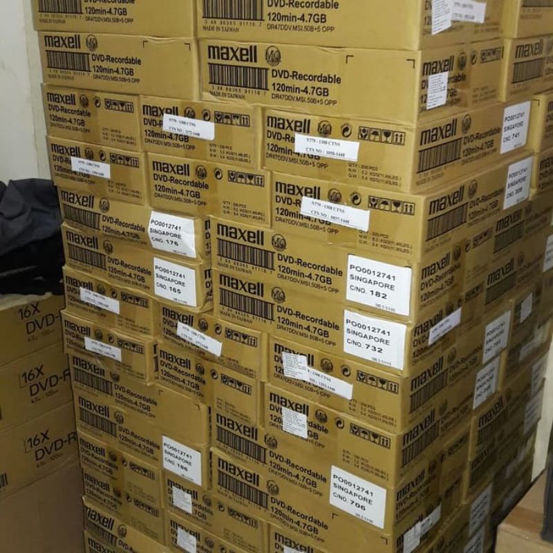 Jual DVD-R Maxell 4.7gb 16x Per Dus isi 6pack (300pcs) | Shopee Indonesia