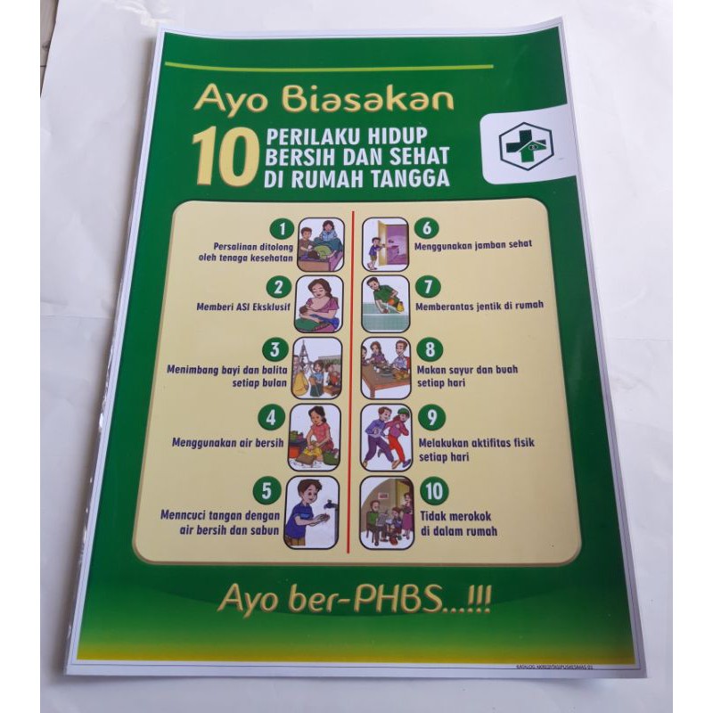 Jual Poster PHBS Perilaku Hidup Bersih Dan Sehat Di Rumah Tangga kode ...