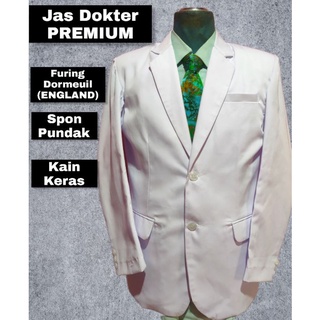Jual Jas Dokter / Jas Apoteker Premium, Furing Dormeuil(England), Spon Pundak, Kain Keras Full ...