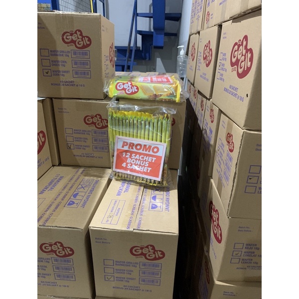Jual Get Git Wafer Rasa Sweet Corn Kemasan Promo 1 Kardus isi 80 ...