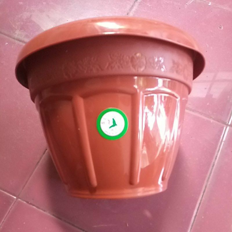 Pot Bunga 18 Cm merah bata /Pot Cantik | Shopee Indonesia