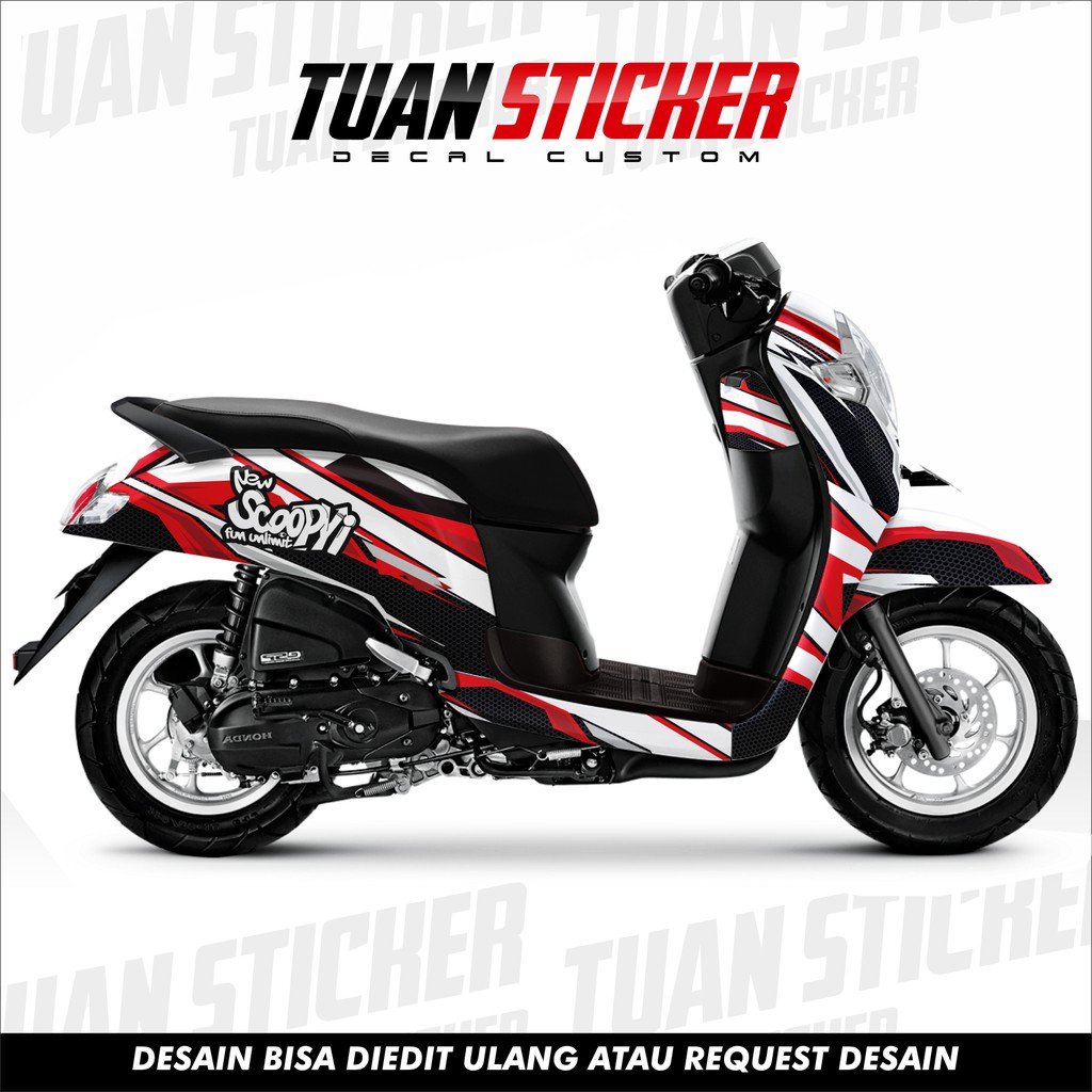 Jual Sticker Striping Decal Scoopy New, decal scoopy, cetak striping ...
