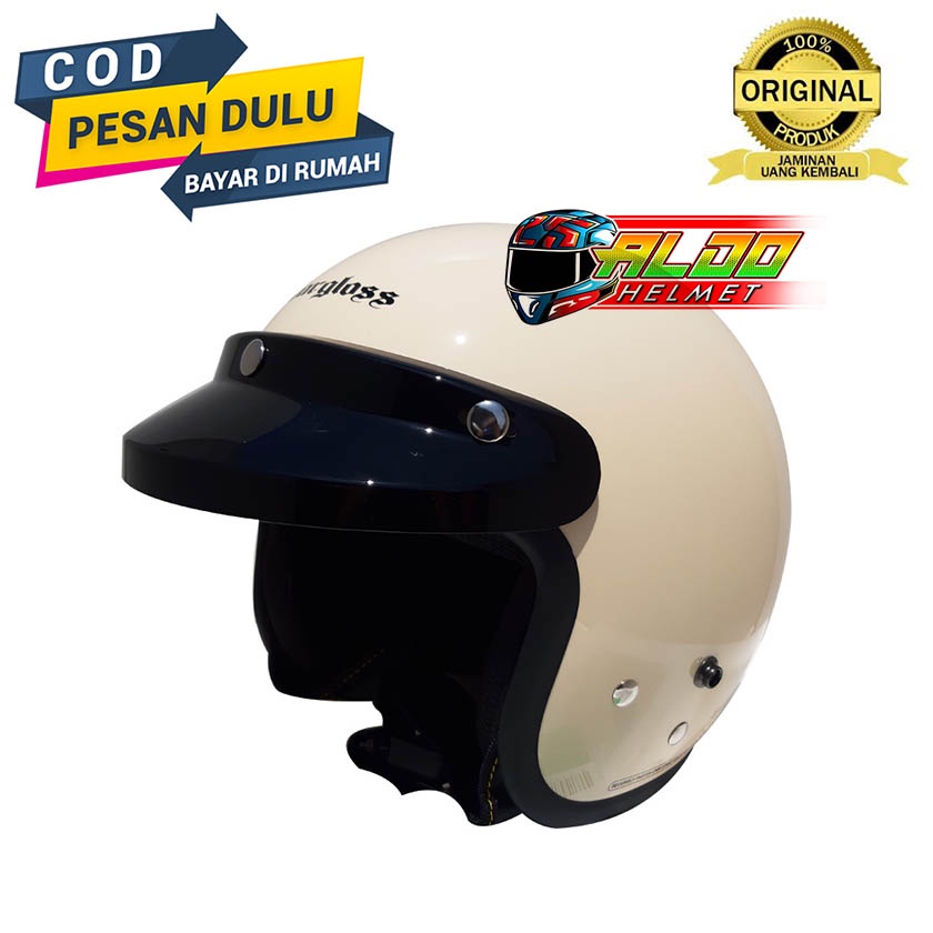 Jual CARGLOSS | HELM CARGLOSS RETRO CREAM ORIGINAL | CARGLOSS 100 % ORI ...
