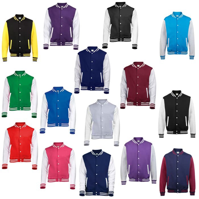 Jual Jaket Varsity Baseball Polos ( Banyak Warna ) | Shopee Indonesia