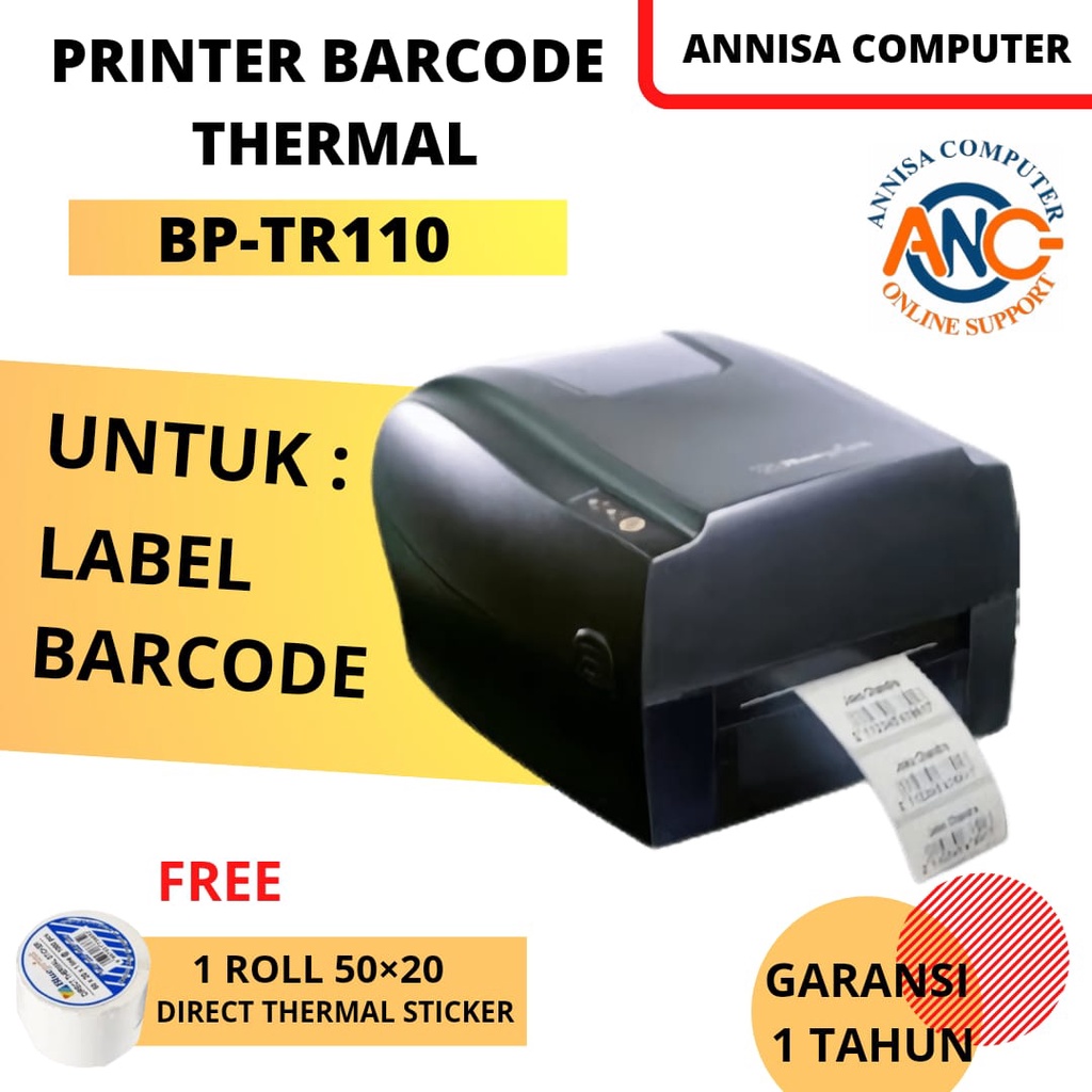 Jual Printer Barcode Thermal / Label BLUEPRINT BP-TR110 (USB+Serial+LAN ...