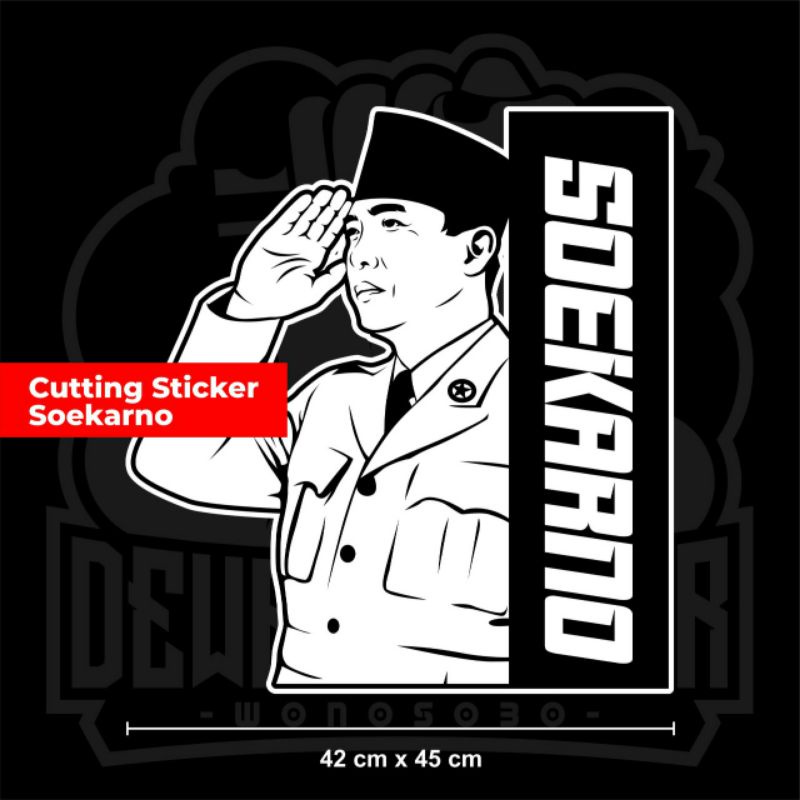 Jual CUTTING STICKER SOEKARNO PINTU TRUK 40CM | Shopee Indonesia
