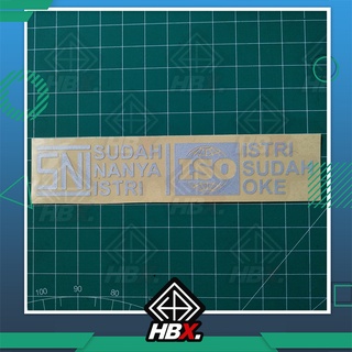 Jual Cutting Sticker plesetan SNI dan ISO Sudah Nanya Istri 12x2,3cm ...