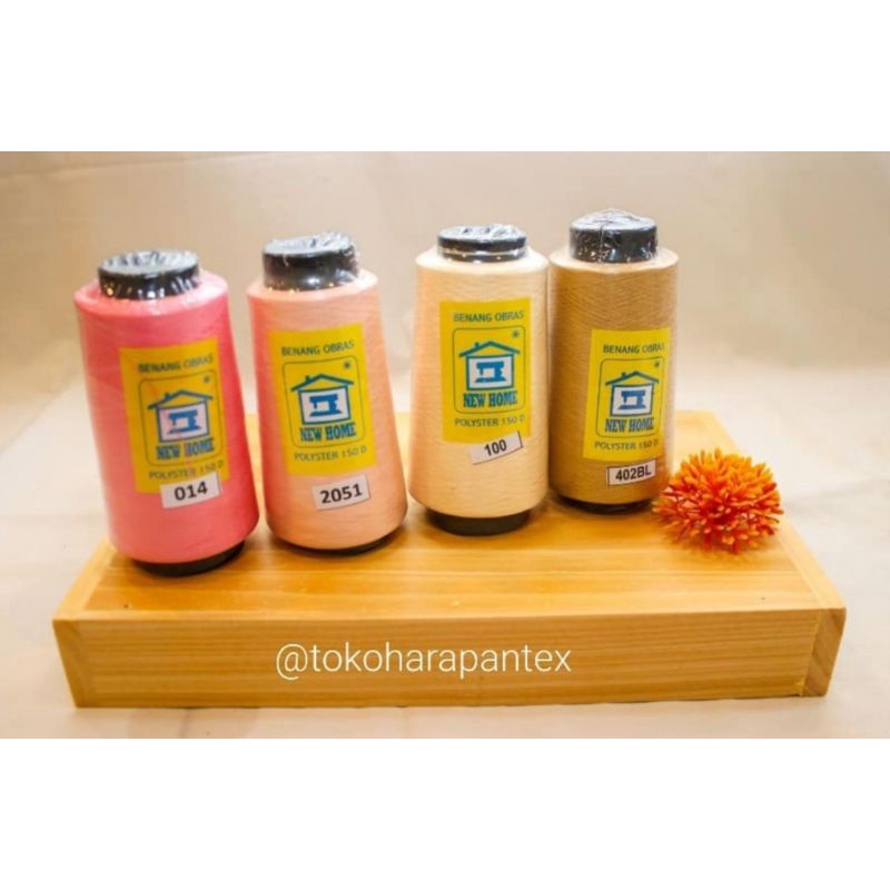 Jual (ROL) Benang Obras New Home / Benang Polyester / Benang 80 Gram ...