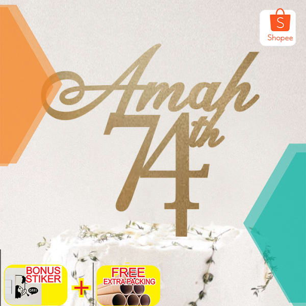 Jual Custom Topper Ulang Tahun | cake topper Akrilik | Topper Kue ...