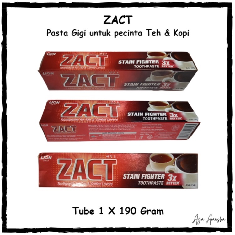 Jual ZACT I Pasta Gigi untuk pecinta teh kopi dan perokok I 190 Gram ...